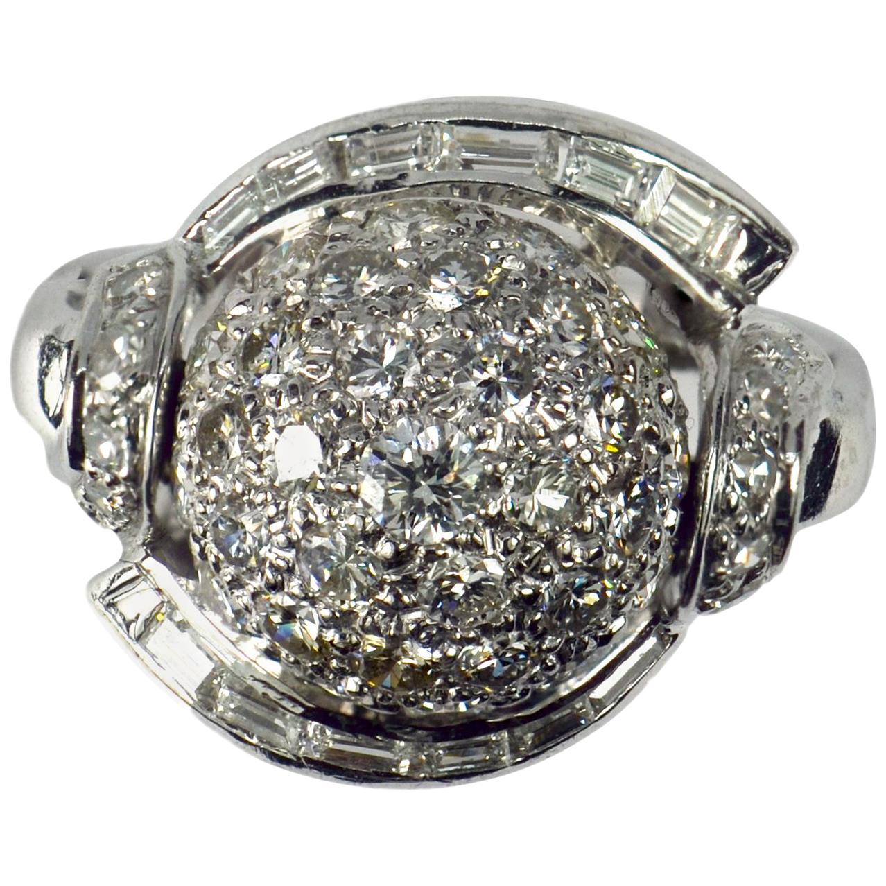 MICHAEL BEAUDRY Diamond Dome Ring at 1stDibs