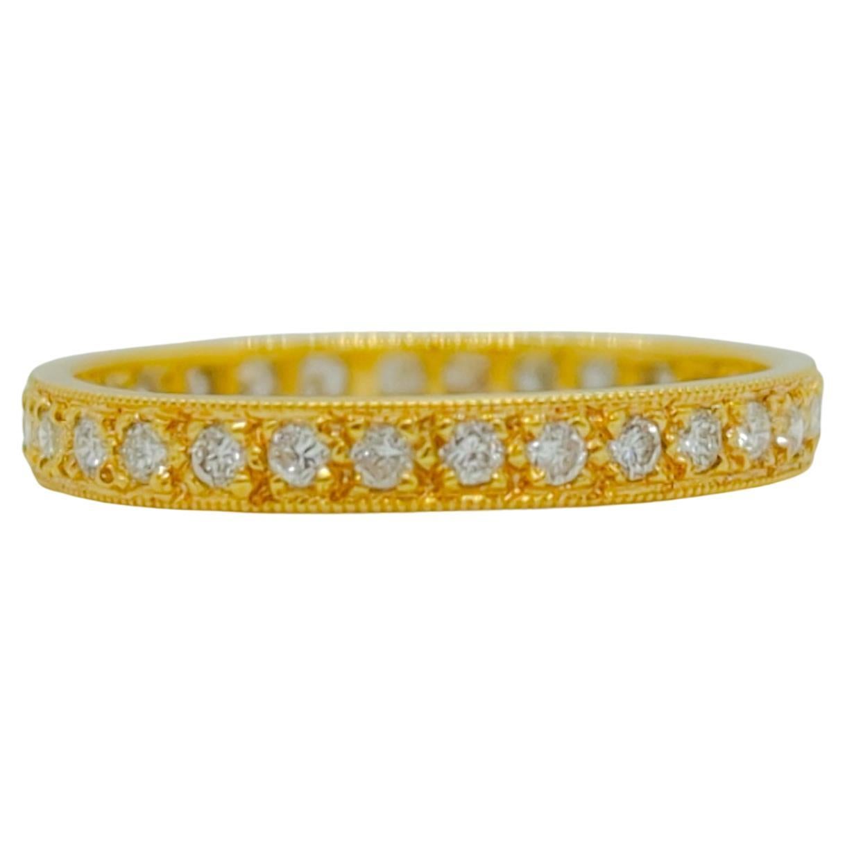 Customizable Emerald White Diamond Round 18K Yellow Gold 9 Stone ...