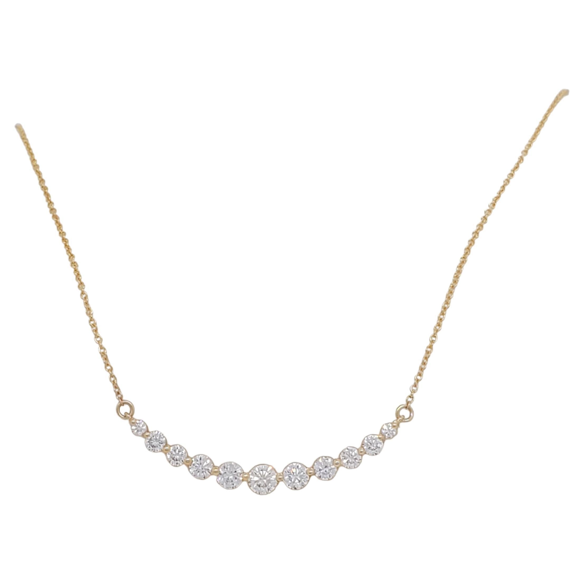 Yellow Gold Smile Necklace For Sale at 1stDibs
