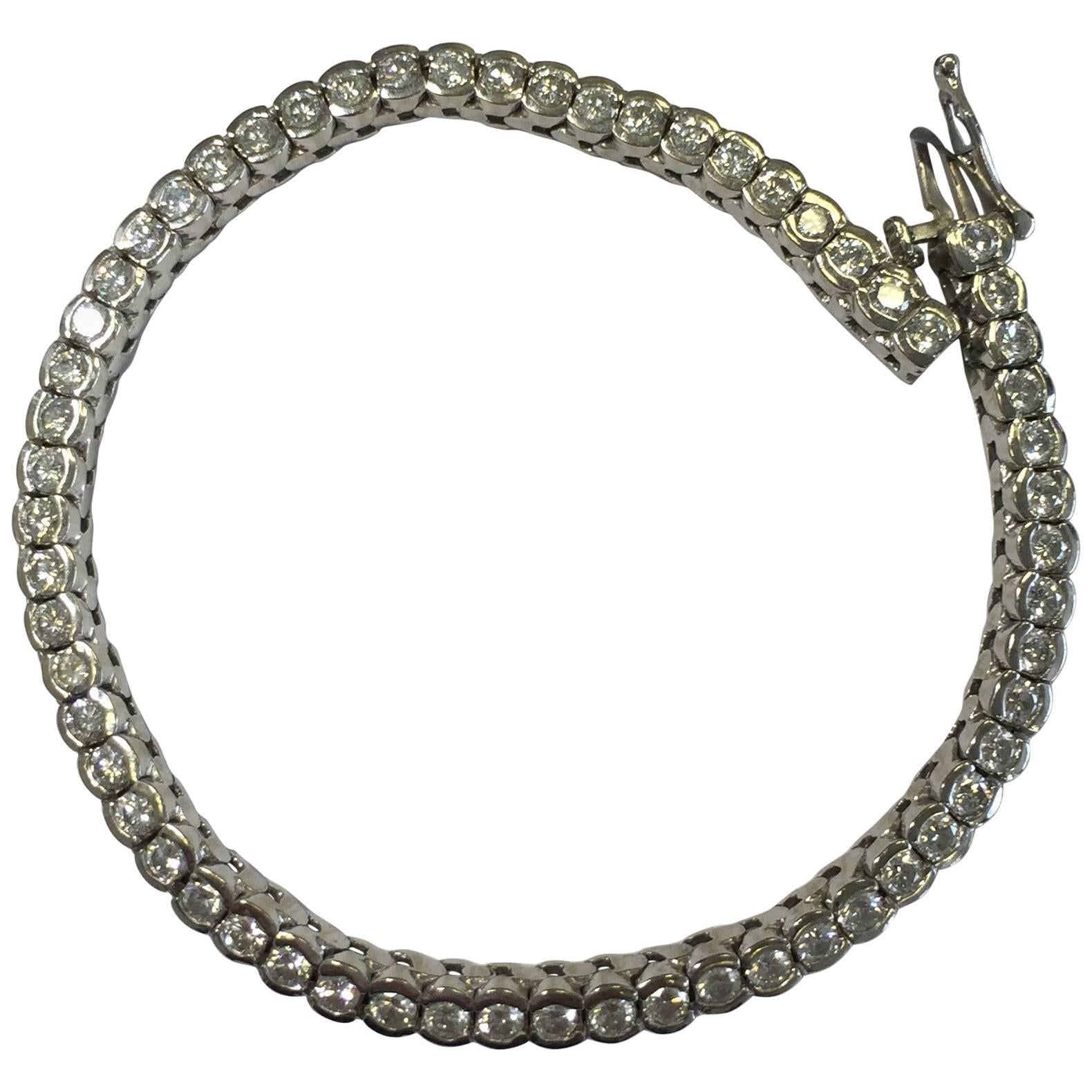 Diamondtown 5 54 Carat Diamond Tennis Bracelet In 14 Karat White Gold