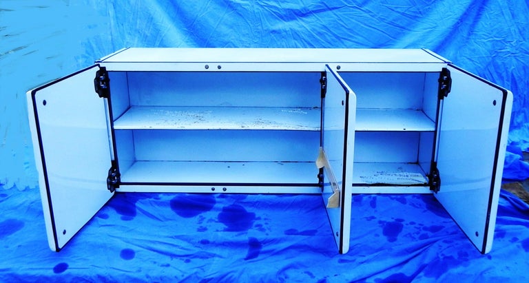 White Enameled Sheet Metal Hanging Sideboard by Soal, 1950s For Sale at ...