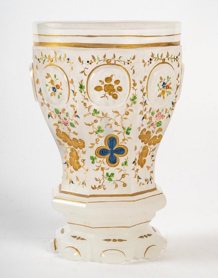White Enamelled Opaline Water Set For Sale at 1stDibs
