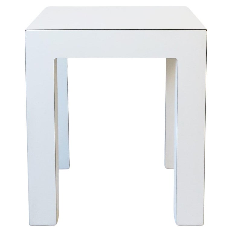 Modern White End Table, ca. 1970s For Sale at 1stDibs