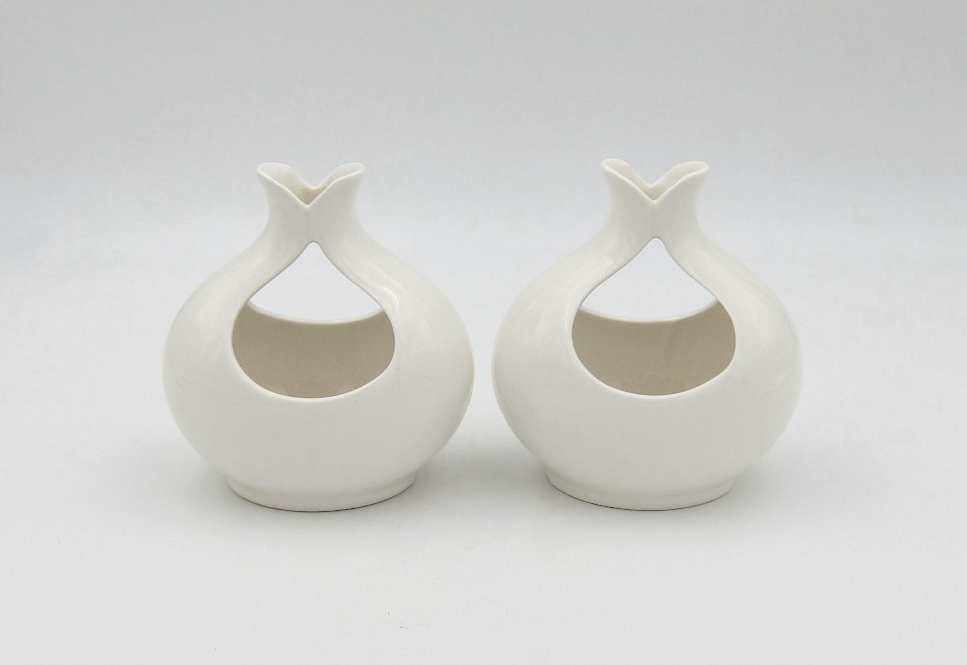 White Eva Zeisel Mid-Century Tomorrow's Classic Candle Holders for ...