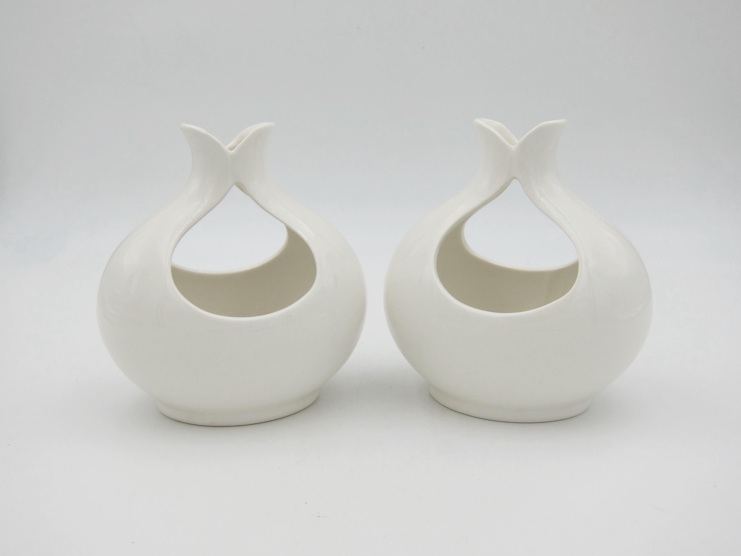 White Eva Zeisel Mid-Century Tomorrow's Classic Candle Holders for ...
