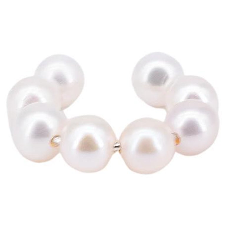 White freshwater pearl ear cuff For Sale at 1stDibs