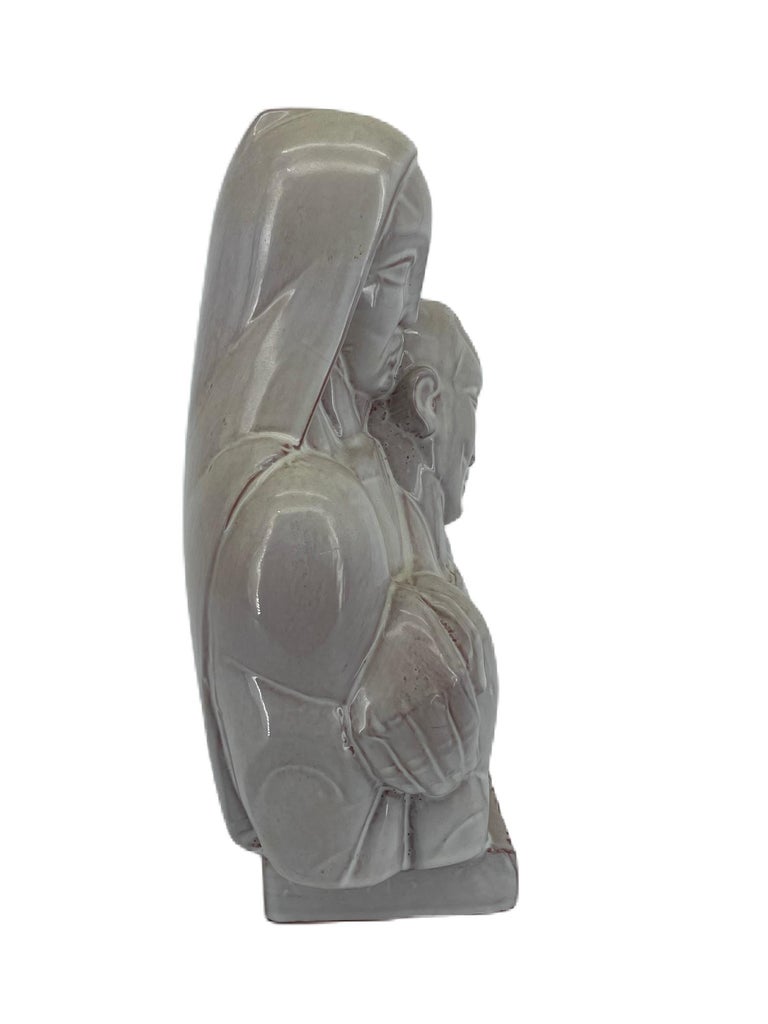 White Glazed Ceramic Sculpture by the Famous Belgian Sculptor Albert ...