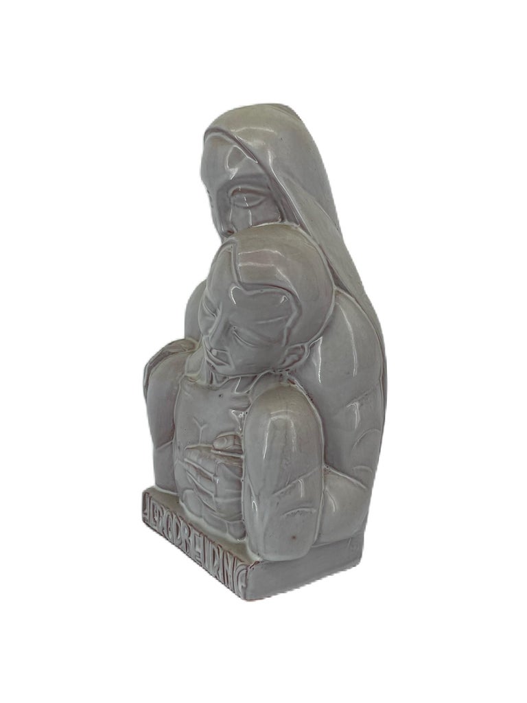 White Glazed Ceramic Sculpture by the Famous Belgian Sculptor Albert ...