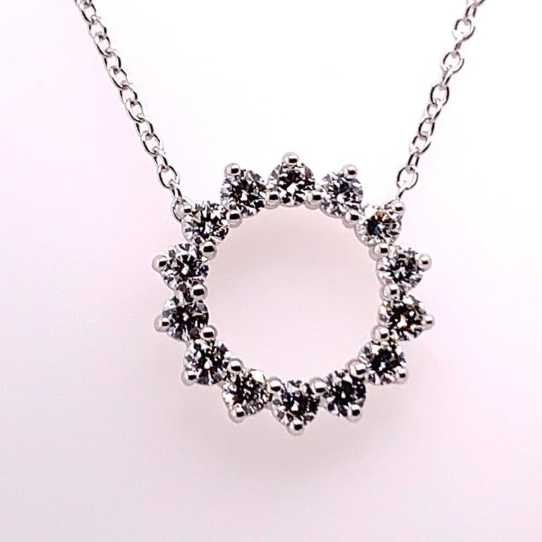 White Gold .51 Carat Natural Colorless VS Round Brilliant Diamond ...