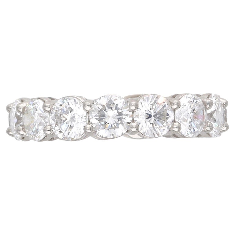 White Gold and Diamond Eternity Band Ring For Sale at 1stDibs
