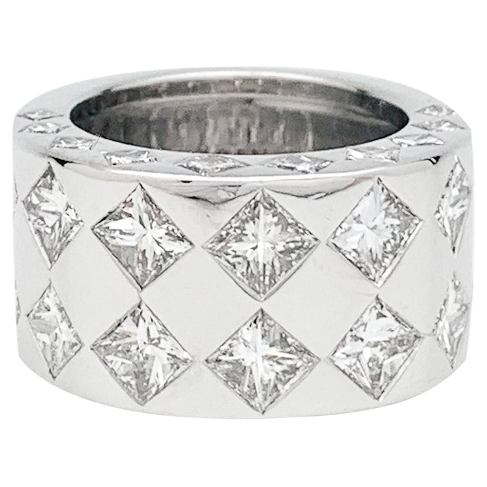 Chanel Diamond White Gold Camelia Ring For Sale at 1stDibs