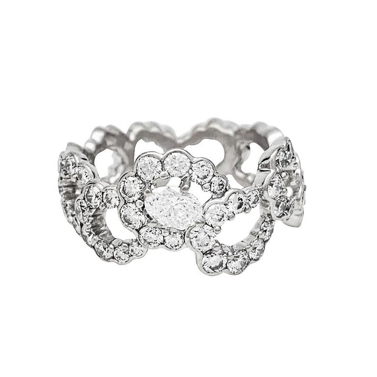 White Gold "Archi" Dior Ring Set with Diamonds For Sale at 1stDibs