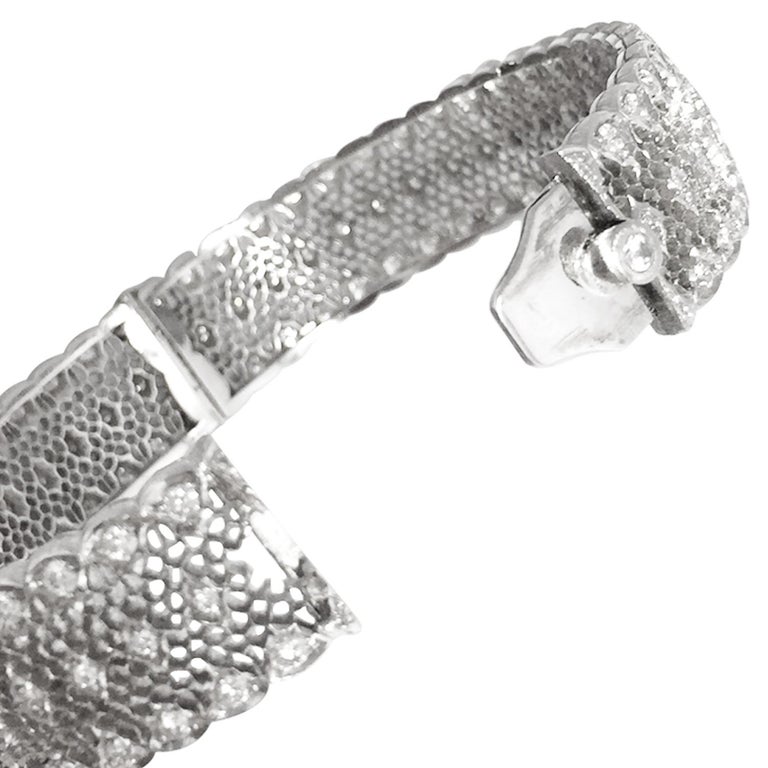 Buccellati Diamond White Gold Bracelet at 1stDibs