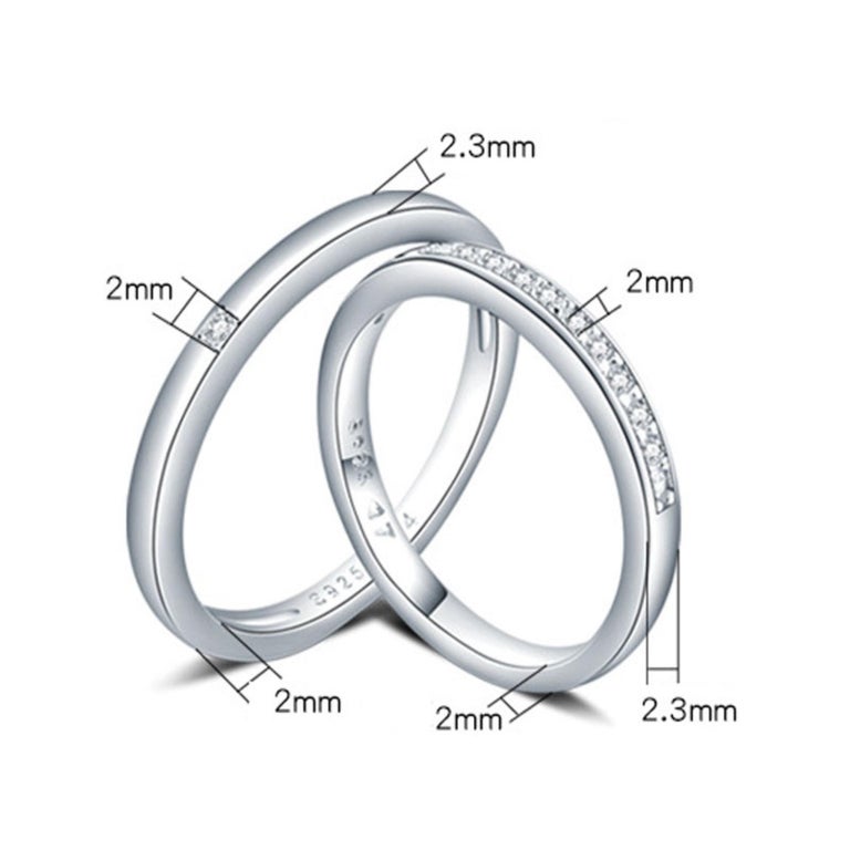 Customizable White Gold Couples Diamond Wedding Band Couple Rings Ring ...