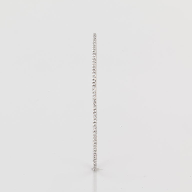 Sasha Primak Diamond Bangle Bracelet in 18K White Gold For Sale at 1stDibs