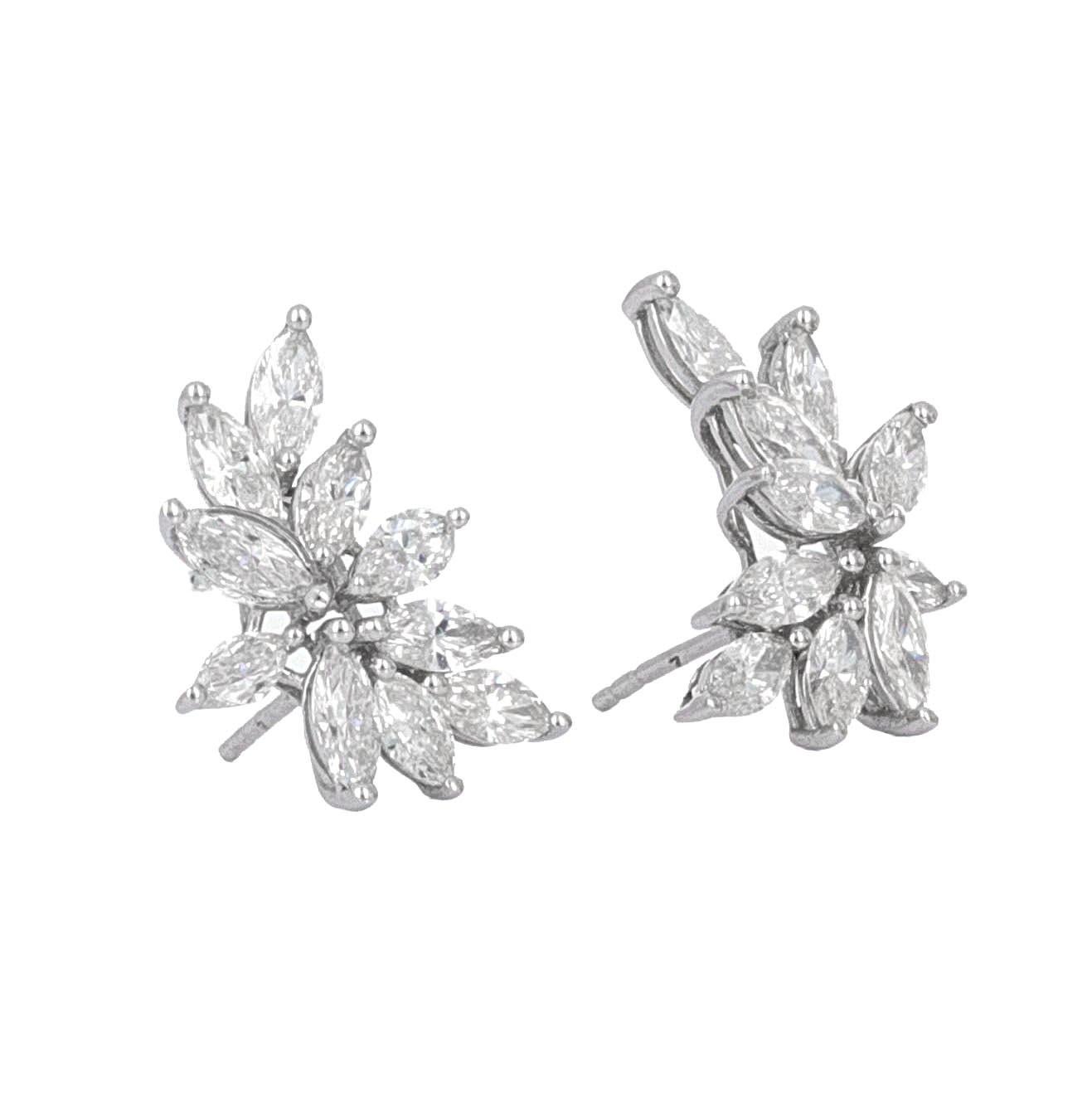 White Gold Diamond Ear-Climber Earrings at 1stDibs | climber earrings ...