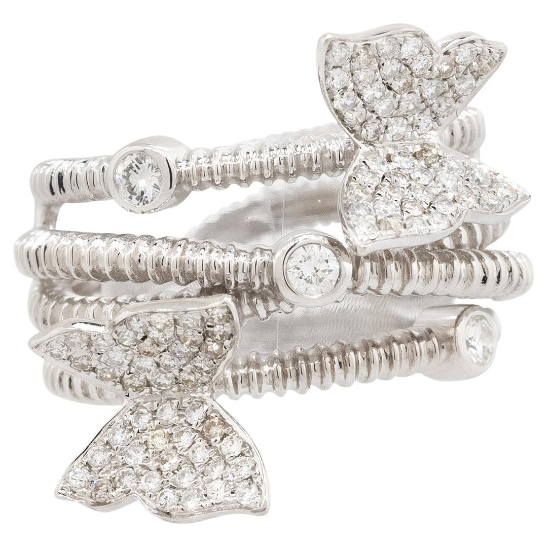Three-Strand Multi Diamond Ring For Sale at 1stDibs | multi strand ...