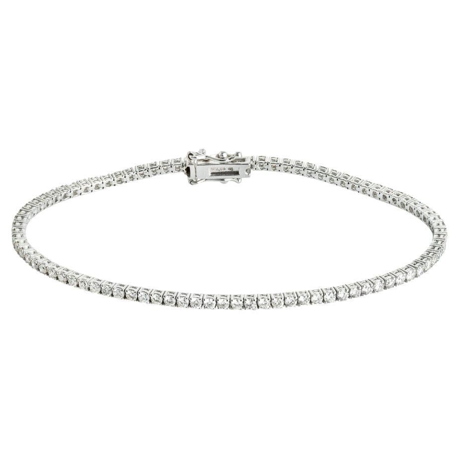 White Gold Diamond Tennis Bracelet 2 03ct Tdw For Sale At 1stdibs
