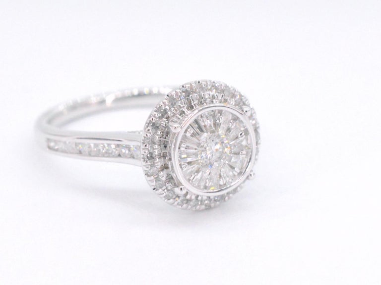 White Gold Entourage Ring with Diamonds For Sale at 1stDibs