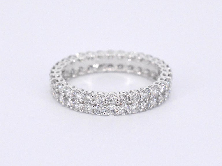 White Gold Eternity Ring with Diamonds For Sale at 1stDibs