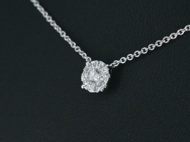 White Gold Necklace and Pendant Set with Brilliant Cut Diamonds For ...