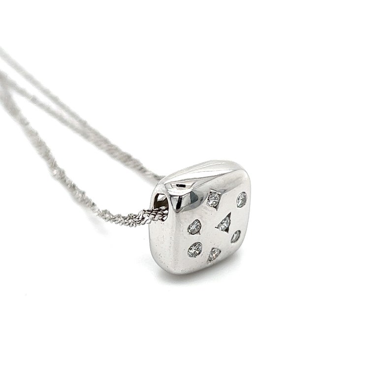 White Gold Pendant with Geometric Shapes For Sale at 1stDibs