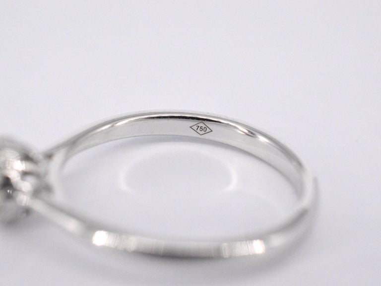 White Gold Ring with 0.35 Carat Diamond For Sale at 1stDibs