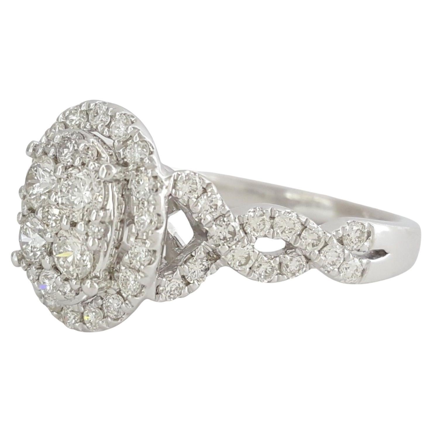 Handmade Round Brilliant Cut Diamond Gold Engagement Ring For Sale ...