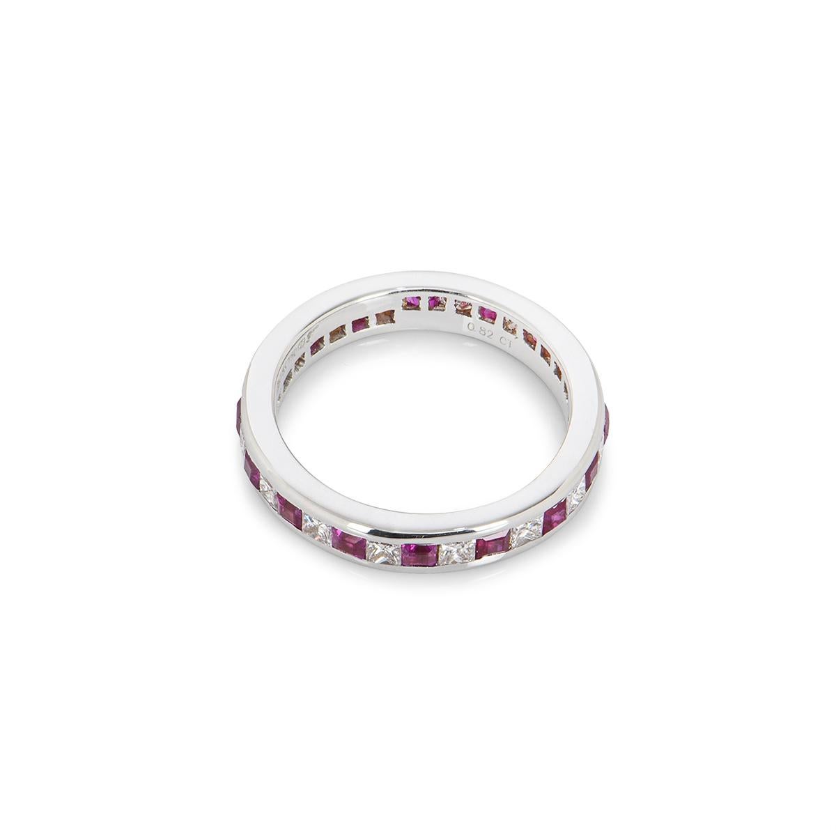 White Gold Ruby and Diamond Full Eternity Ring at 1stDibs | ruby and diamond eternity ring ...