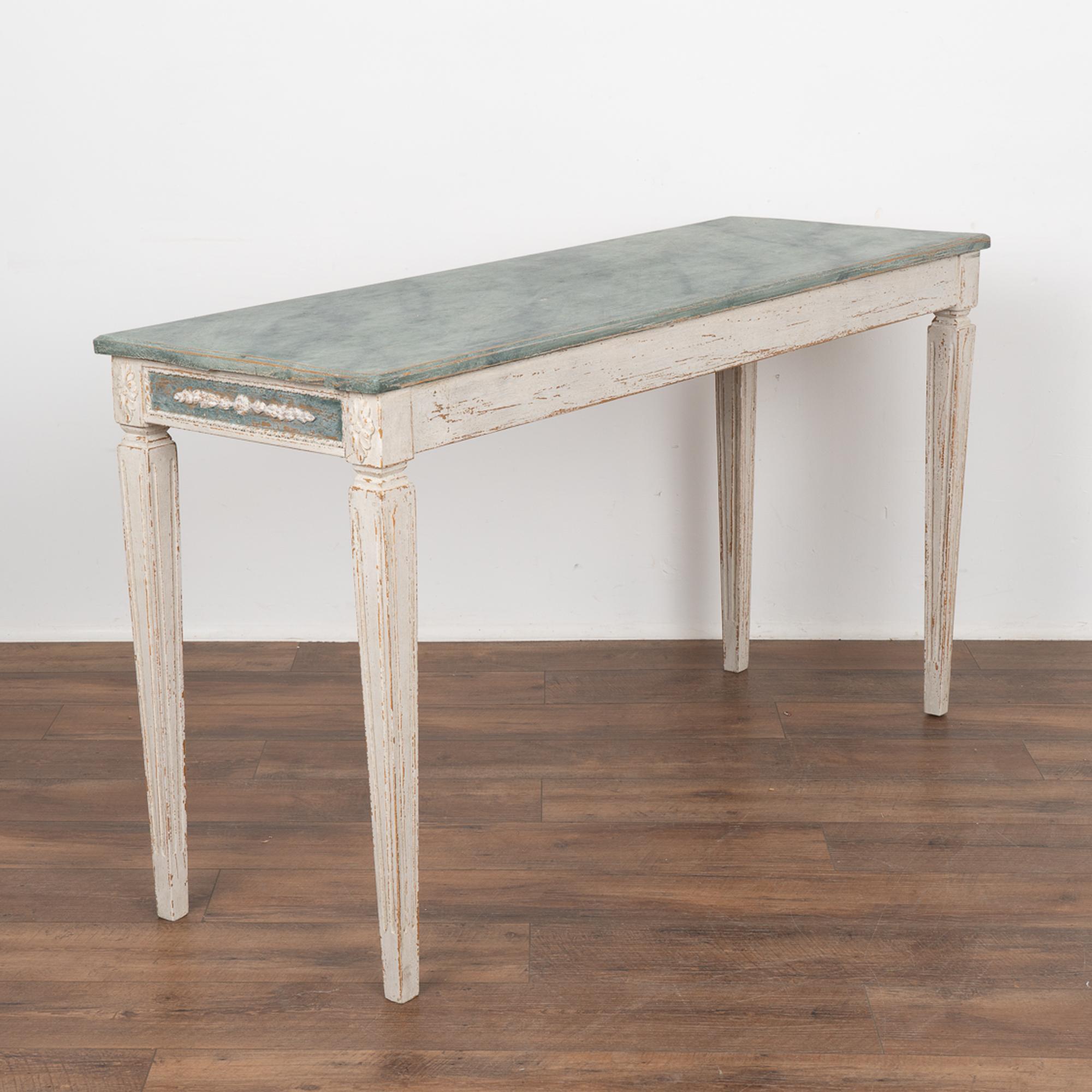 White Gustavian Console Table, Sweden circa 1890 For Sale at 1stDibs