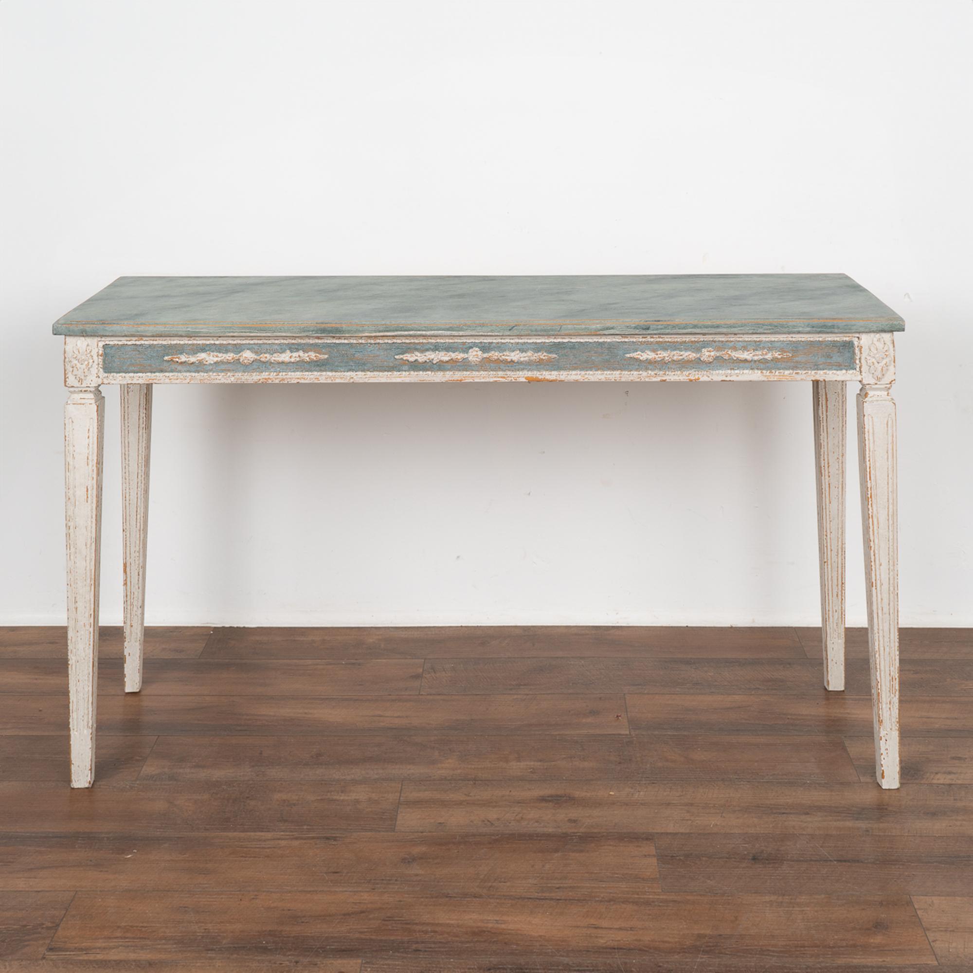 White Gustavian Console Table, Sweden circa 1890 For Sale at 1stDibs