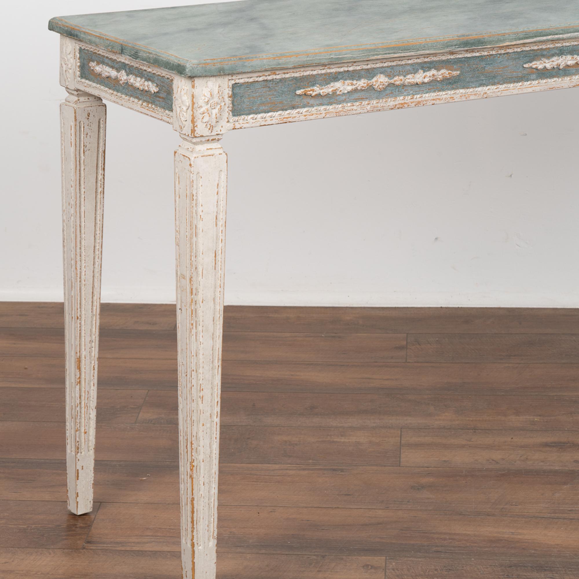 White Gustavian Console Table, Sweden circa 1890 For Sale at 1stDibs