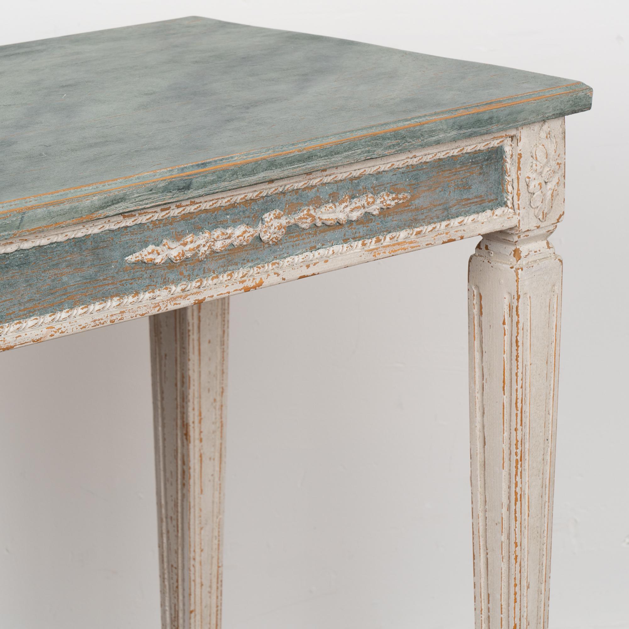 White Gustavian Console Table, Sweden circa 1890 For Sale at 1stDibs