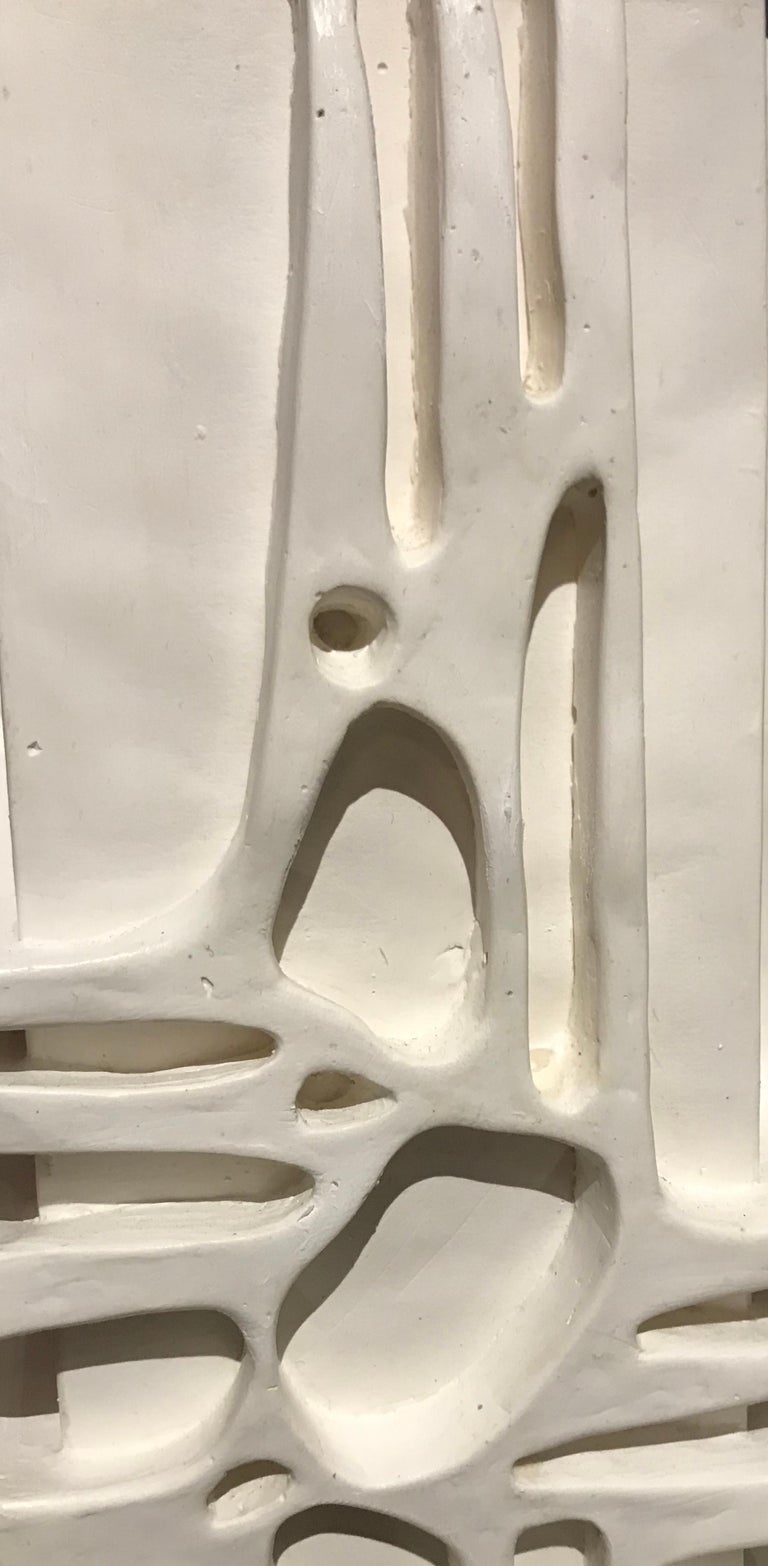 White Hand Engraved Plaster Design Pair Lamps, France, Contemporary For ...