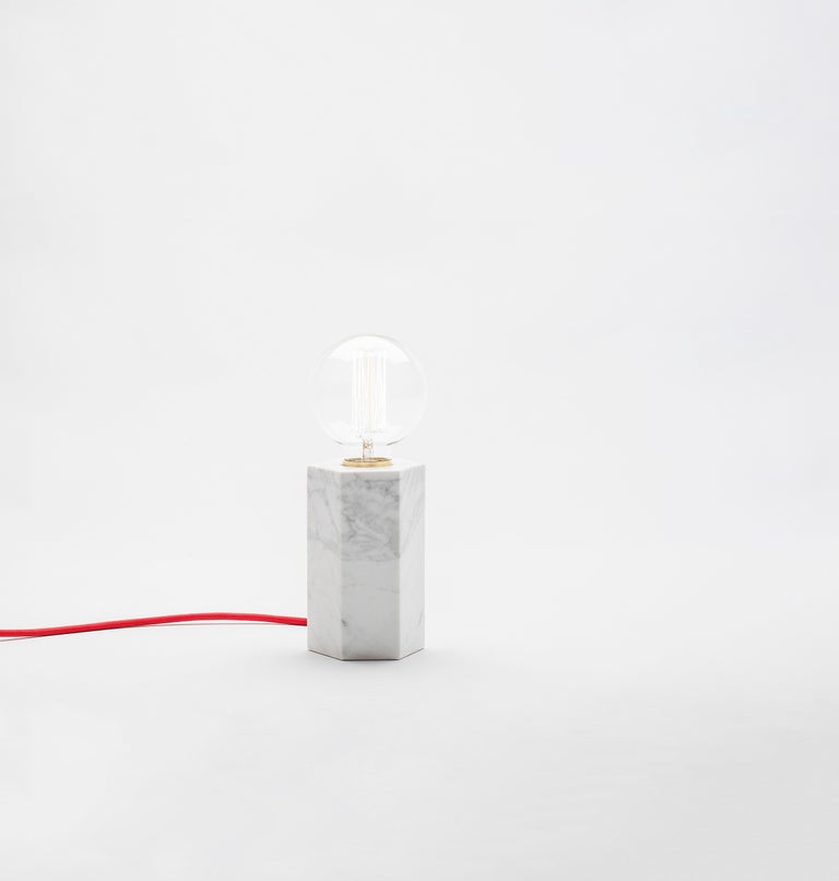 “White Hex Lamp” Minimalist Lamp by Aparentment For Sale at 1stDibs