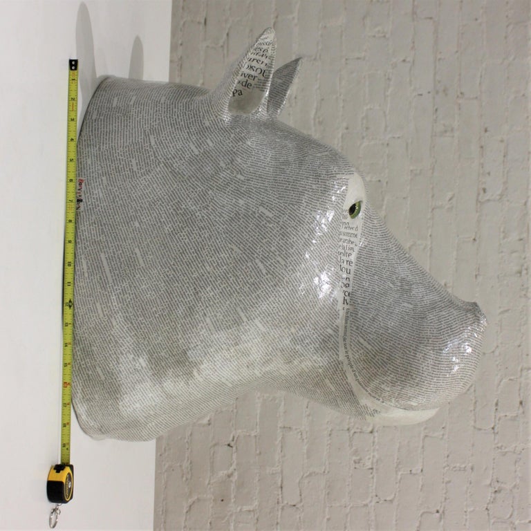White Hippopotamus Papier-Mâché Trophy at 1stDibs | fictitious white ...