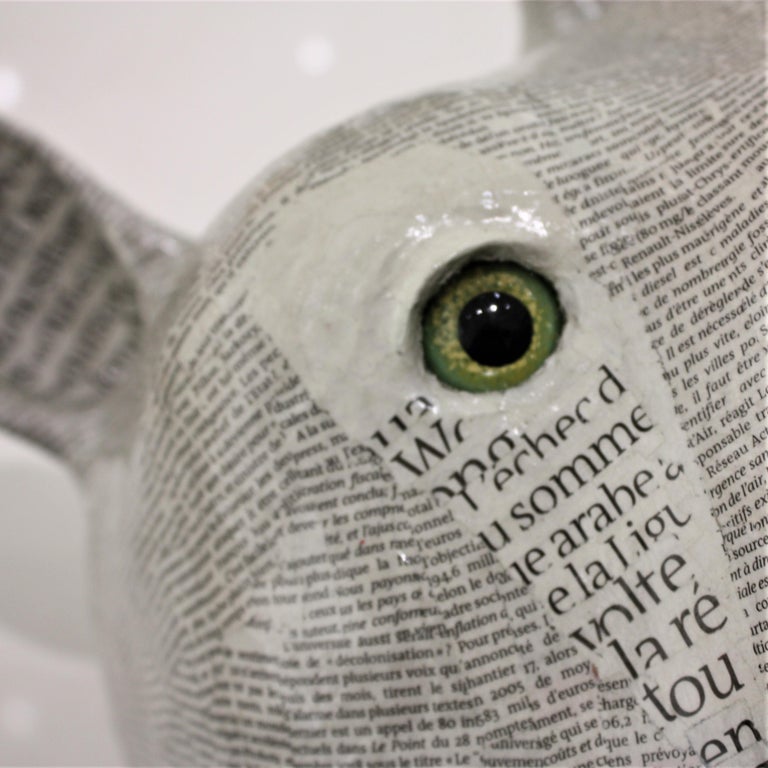 White Hippopotamus Papier-Mâché Trophy at 1stDibs | fictitious white ...