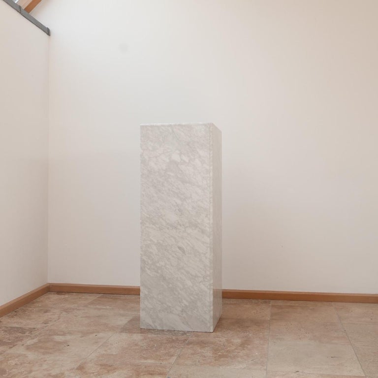 White Honed Marble Columns '3' at 1stDibs