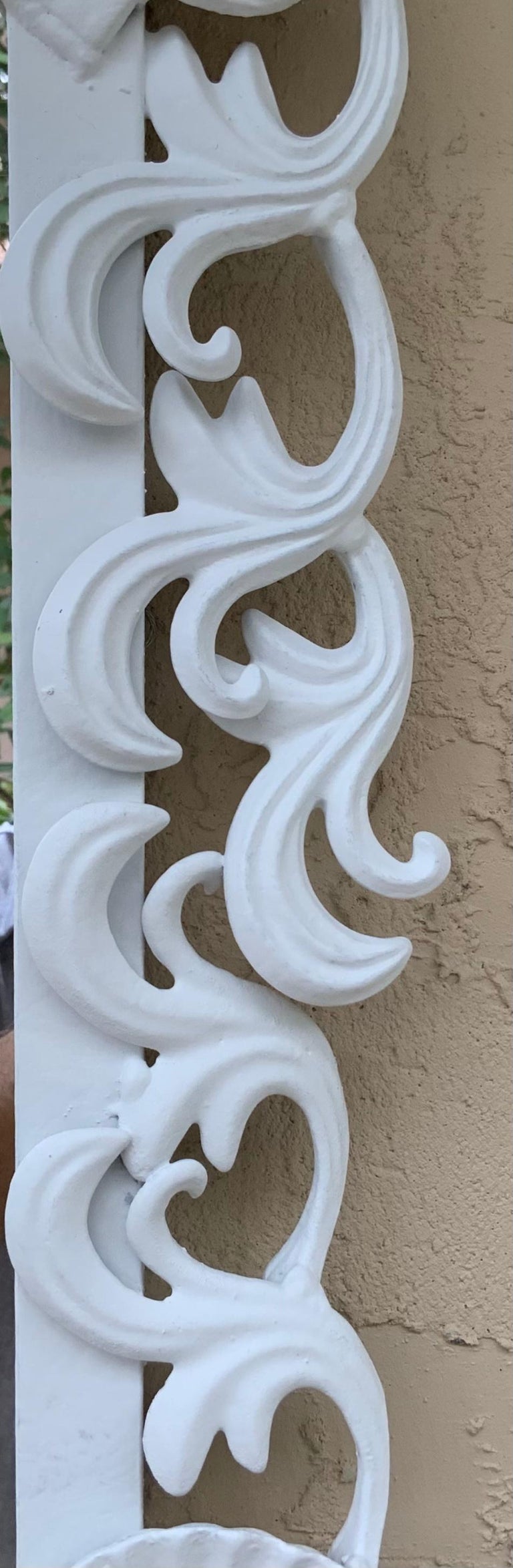 White Iron Sea Shell Mirror For Sale at 1stDibs