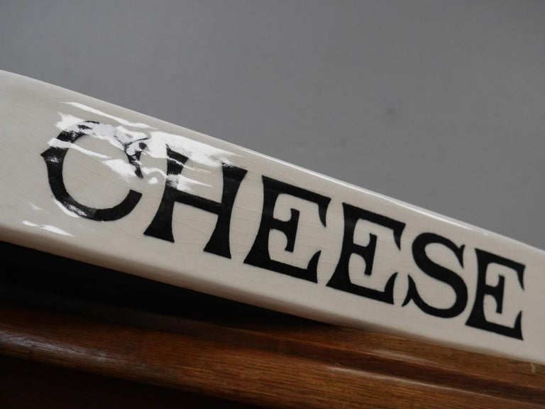 White Ironstone Grocer's Cheese Slab at 1stDibs