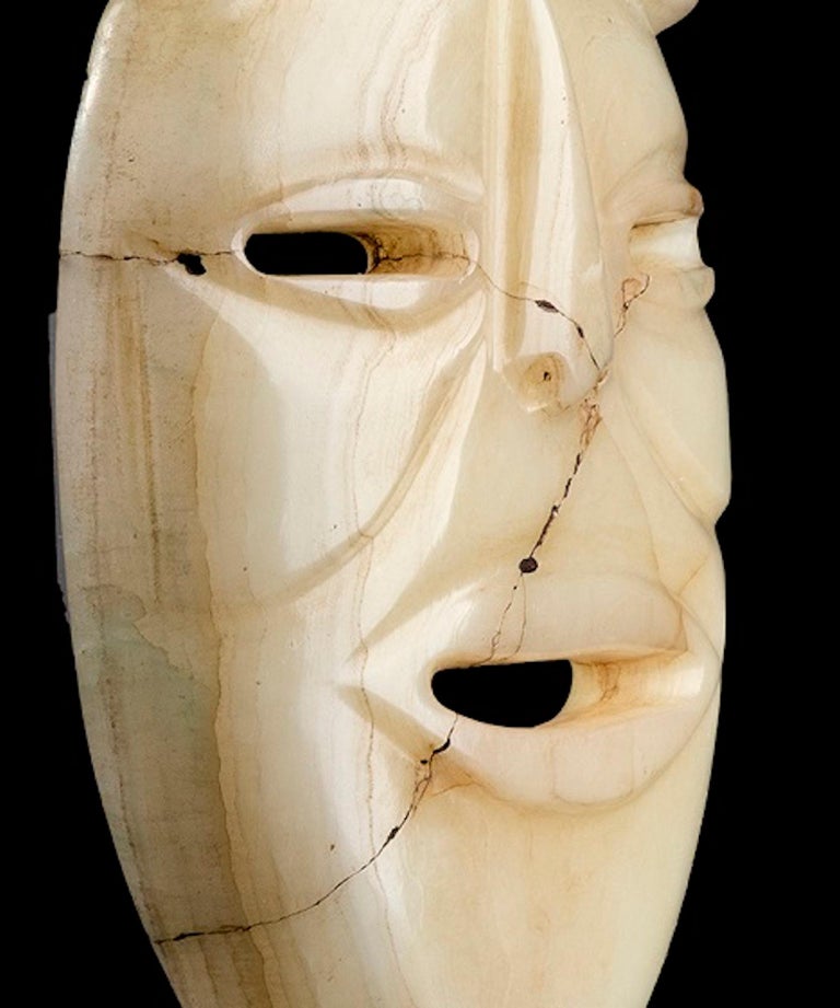 White Jade Mask Olmec Style, Mexico at 1stDibs