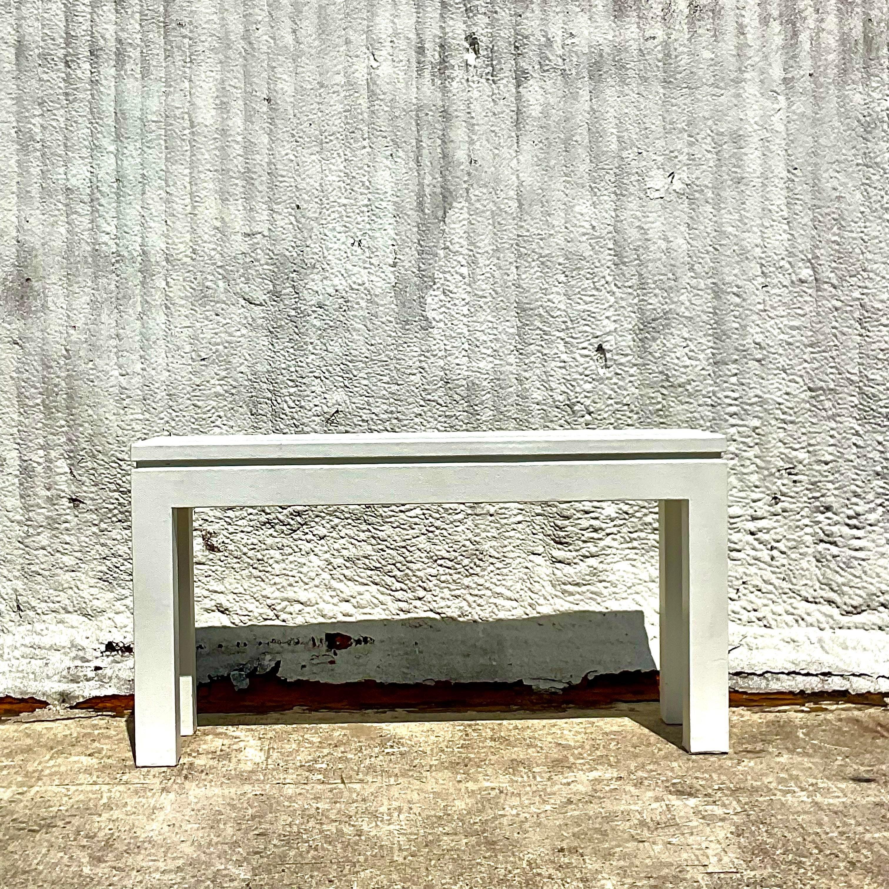White Lacquered Console Table For Sale at 1stDibs