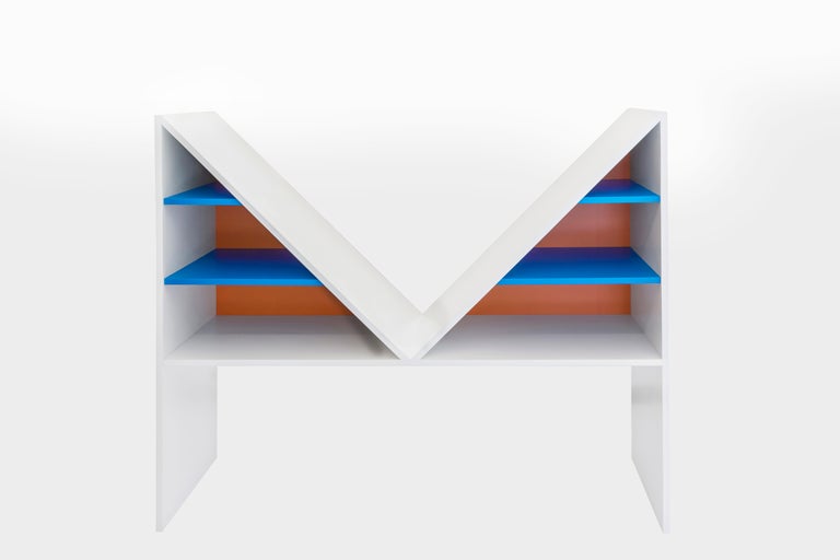 White Lacquered Wood Bikini Bookcase by Chapel Petrassi For Sale at 1stDibs