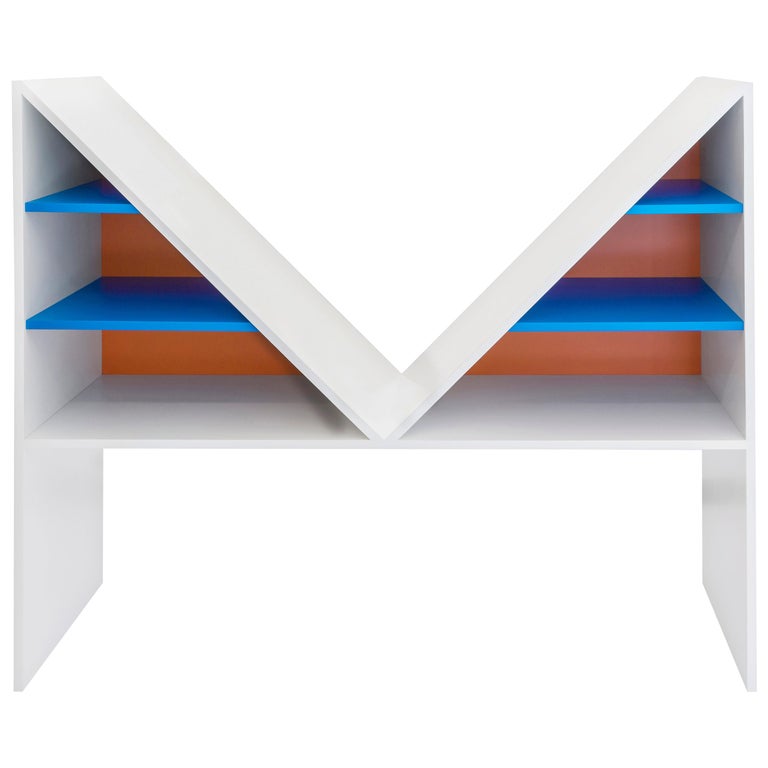 White Lacquered Wood Bikini Bookcase by Chapel Petrassi For Sale at 1stDibs