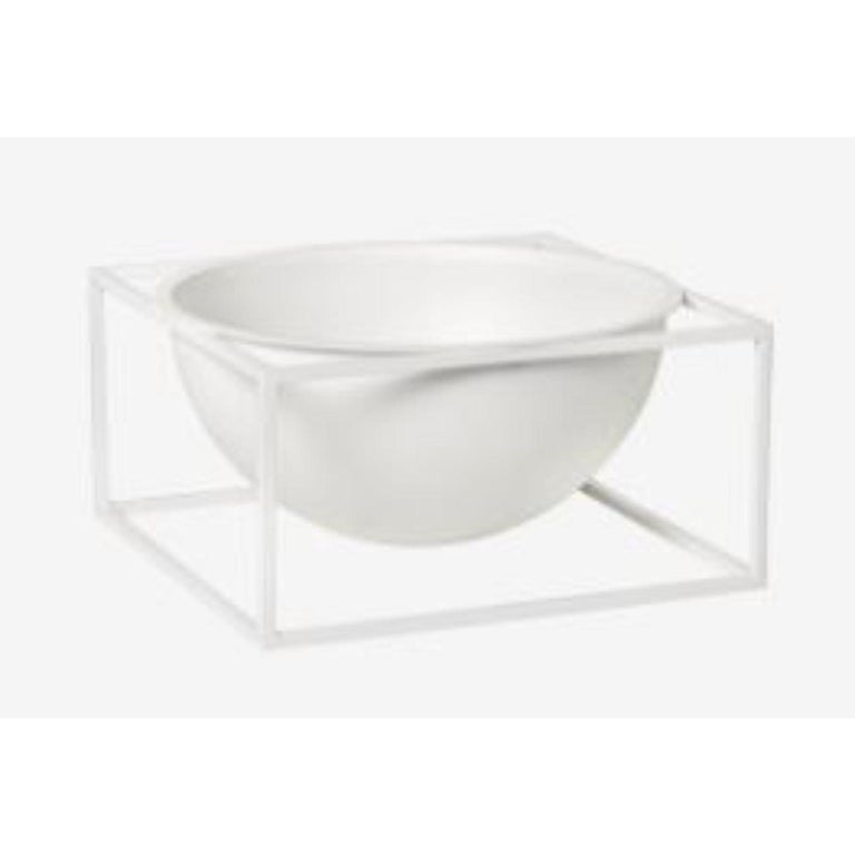 White Large Centerpiece Kubus Bowl by Lassen For Sale at 1stDibs