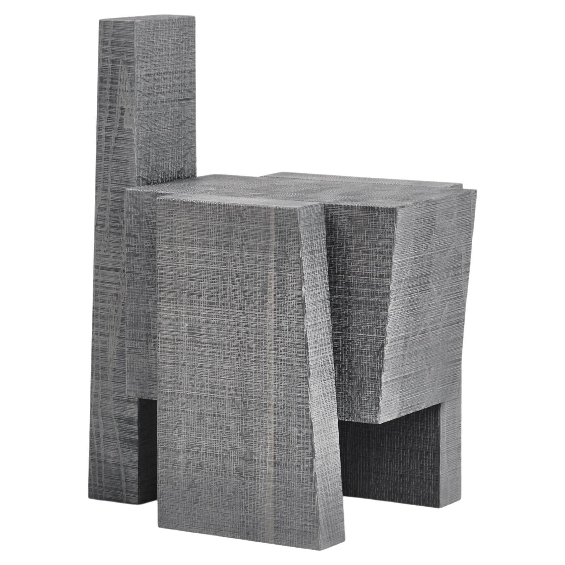 White Layered Oak Wood Stool I by Hyungshin Hwang For Sale at 1stDibs