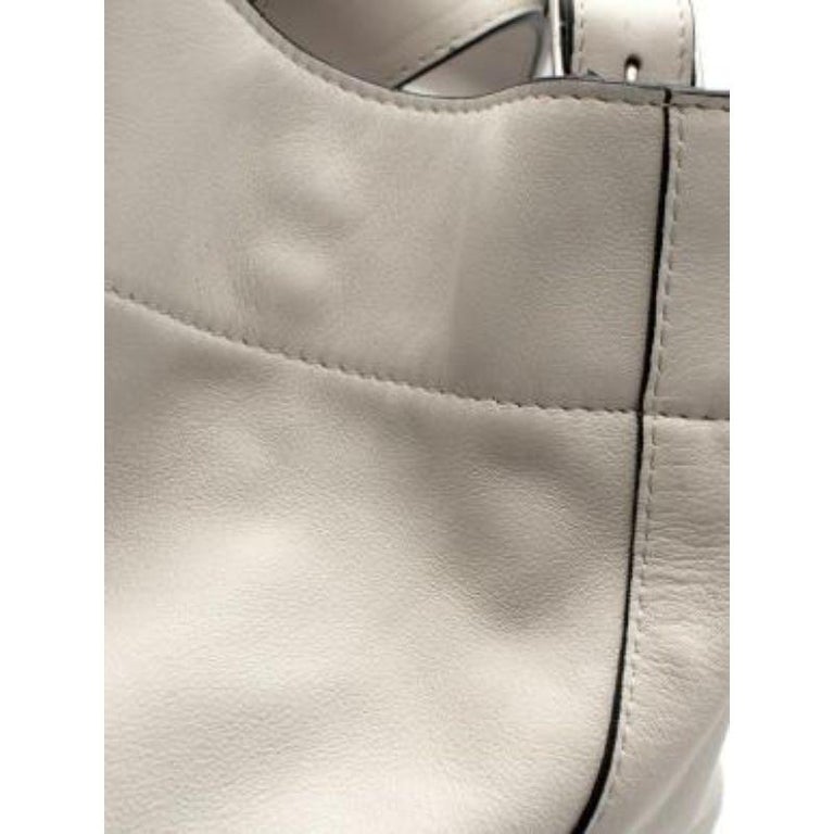 White leather Seau bucket bag For Sale at 1stDibs