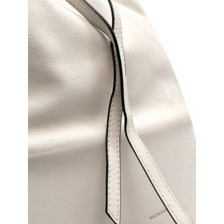 White leather Seau bucket bag For Sale at 1stDibs