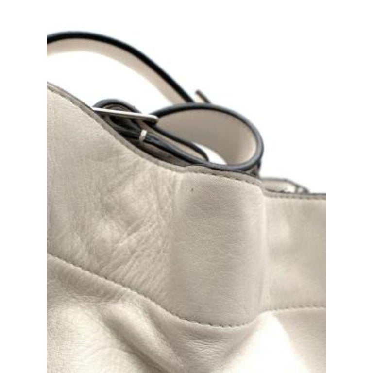 White leather Seau bucket bag For Sale at 1stDibs