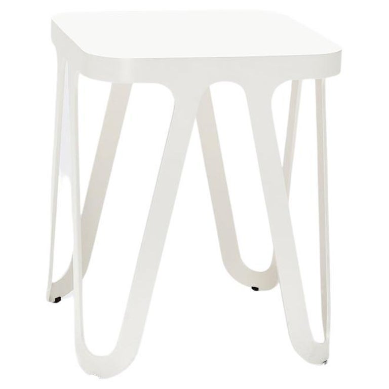 White Loop Stool by Sebastian Scherer For Sale at 1stDibs